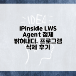 IPinside LWS Agent 정체 밝혀내다. 프로그램 삭제 후기